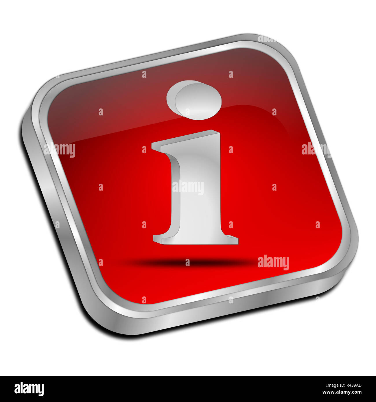 Info isolated reflection button hi-res stock photography and images - Alamy