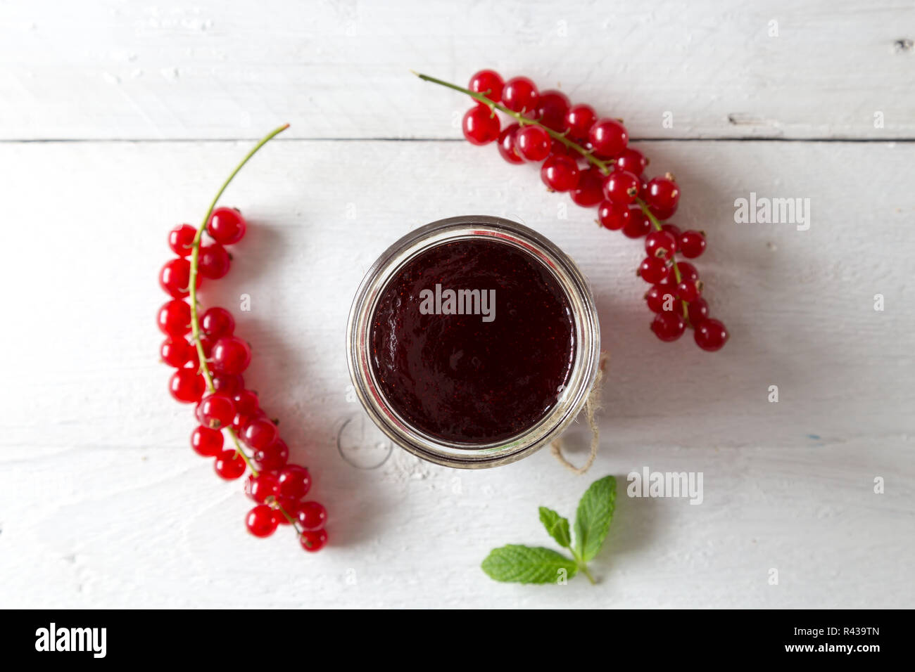 redcurrant jam in a preserving jar Stock Photo - Alamy