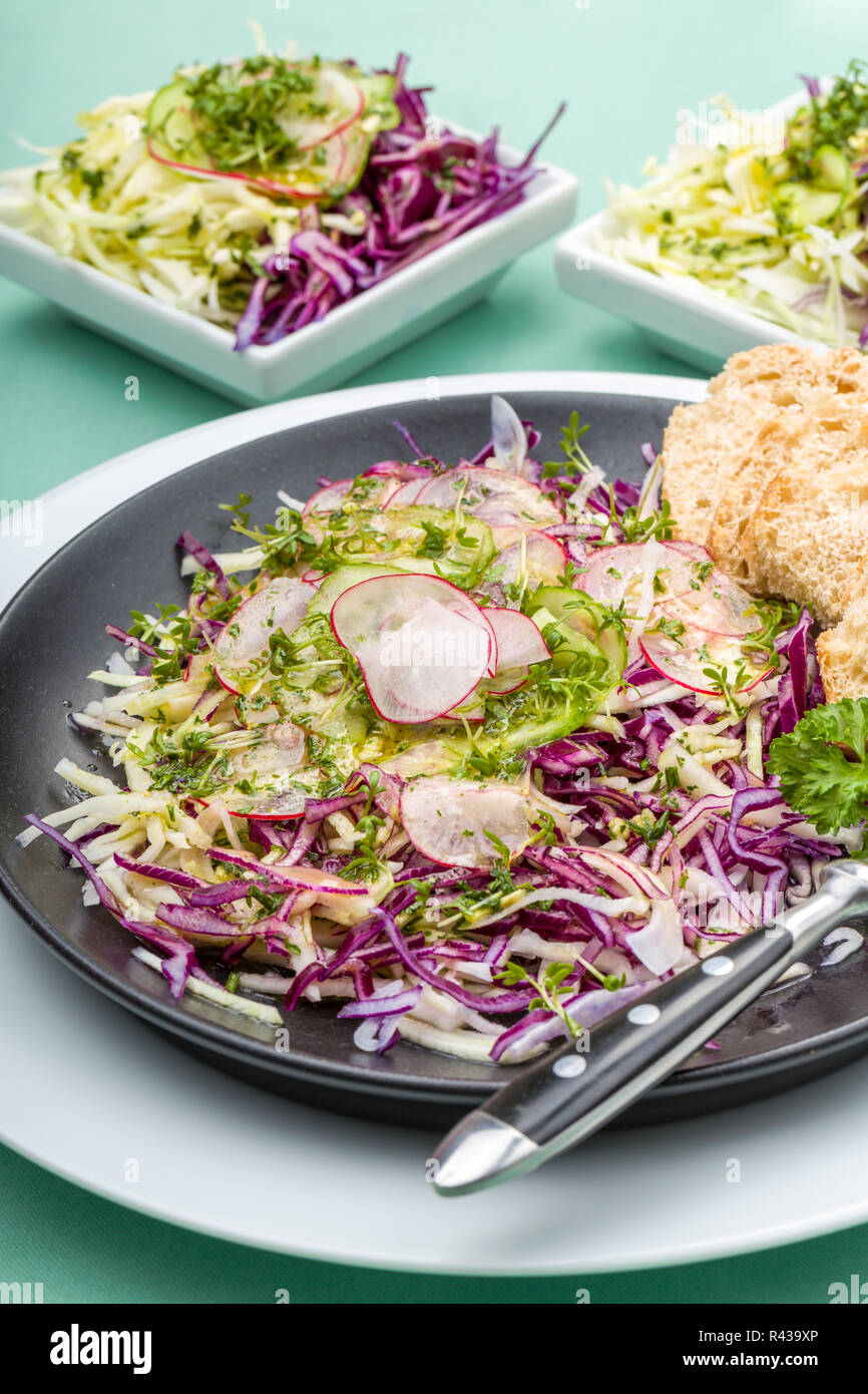 raw fruit and vegetables salad Stock Photo - Alamy