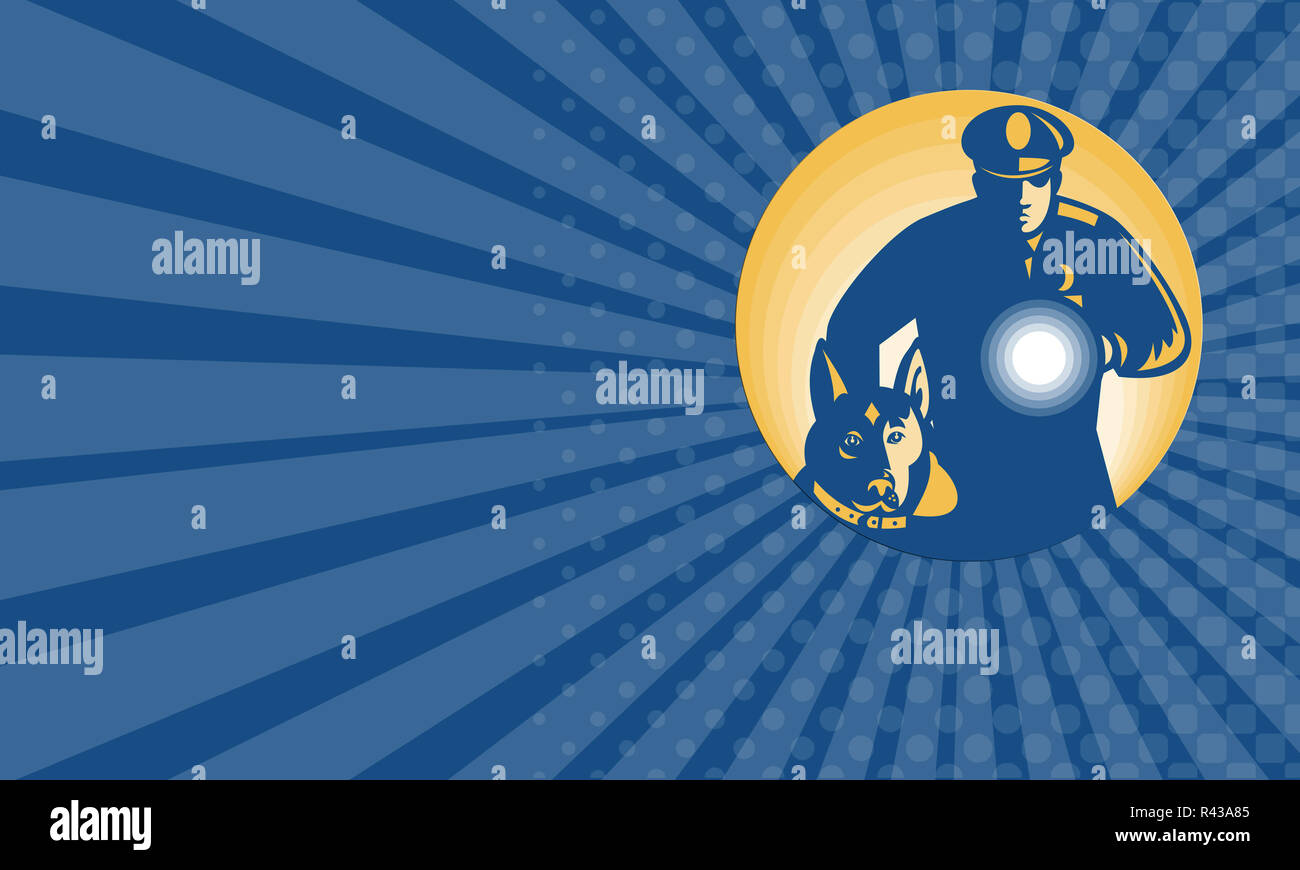 Business card Security Guard Policeman Police Dog Stock Photo - Alamy