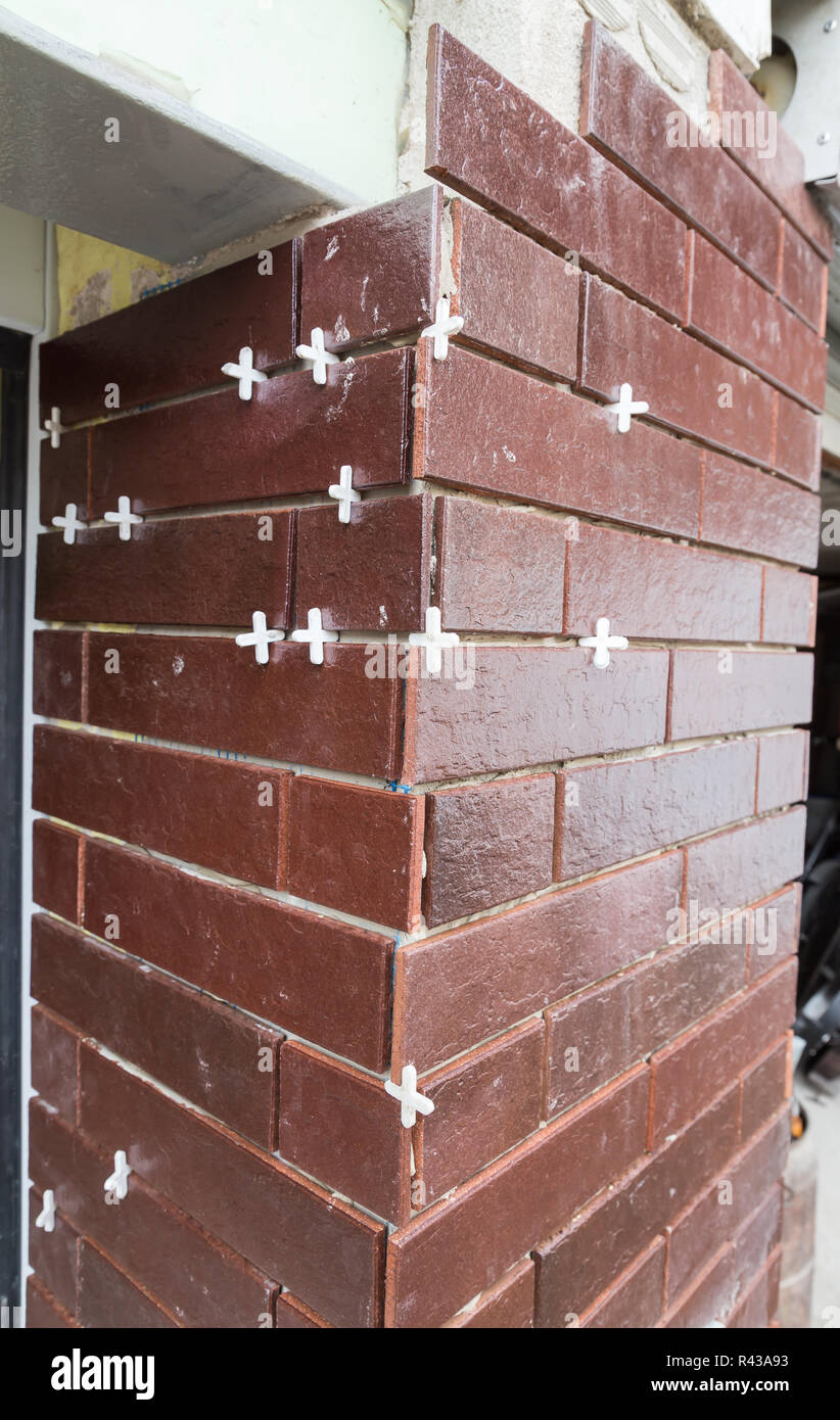 red brick is installed Stock Photo - Alamy