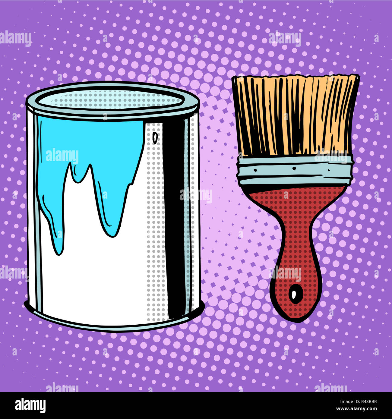 paint brush work painting design Stock Photo - Alamy