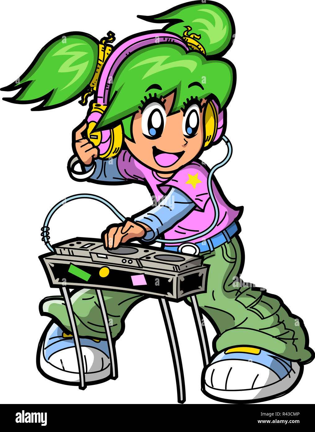 Anime Manga DJ Stock Photo - Alamy