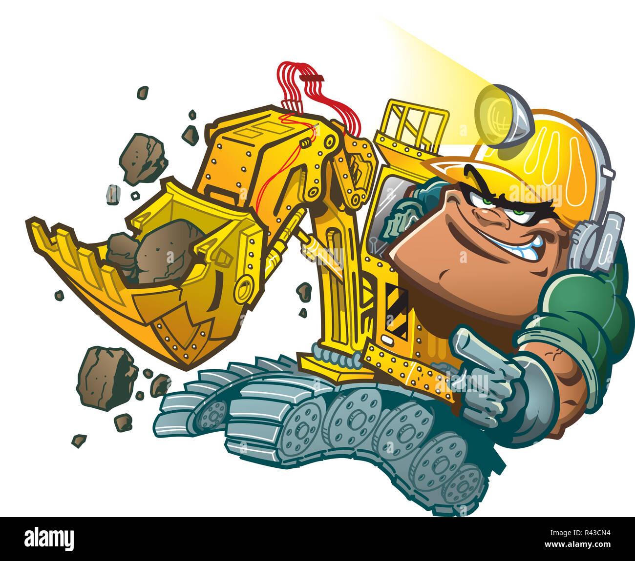 Backhoe loader rocks hi-res stock photography and images - Alamy
