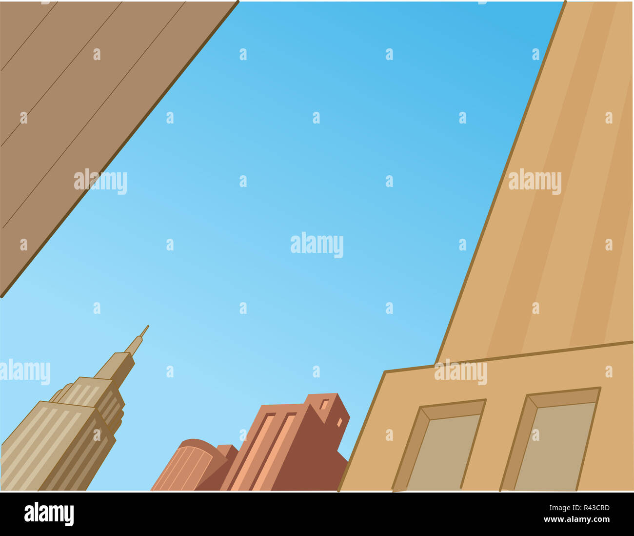 Comics City Skyline Scene Stock Photo - Alamy