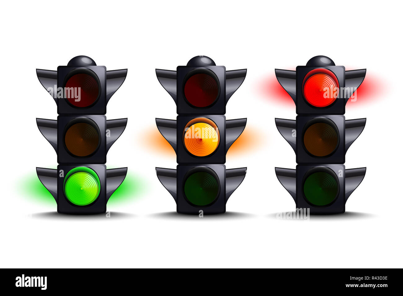 Traffic lights intersection Cut Out Stock Images & Pictures - Alamy