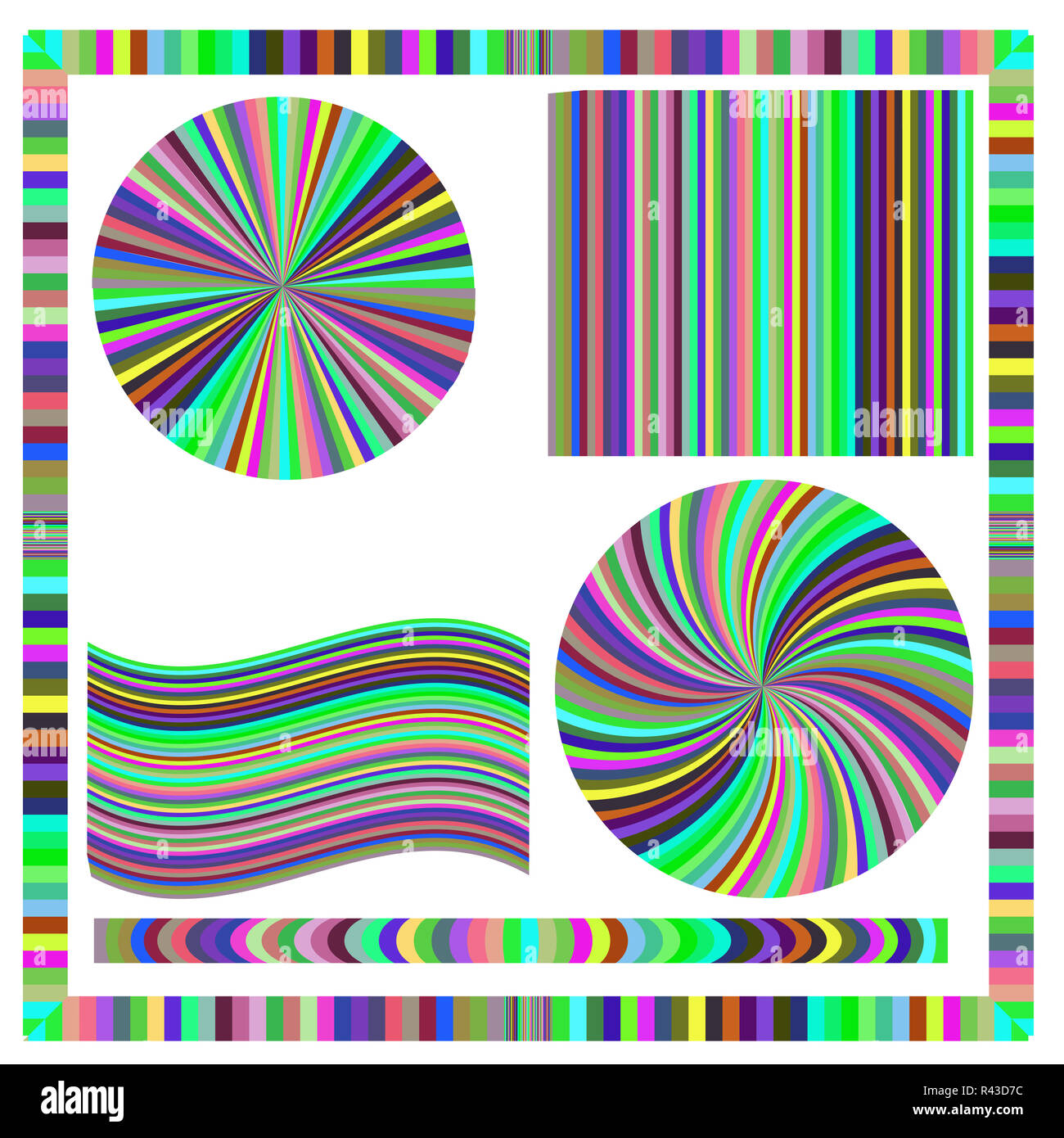 Colorful Frame and Circle Stock Photo - Alamy