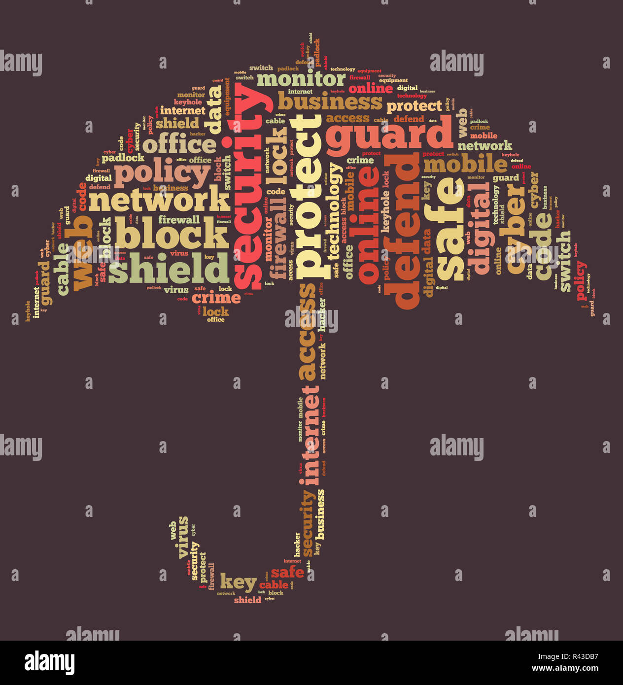 Security word cloud illustration concept Stock Photo - Alamy