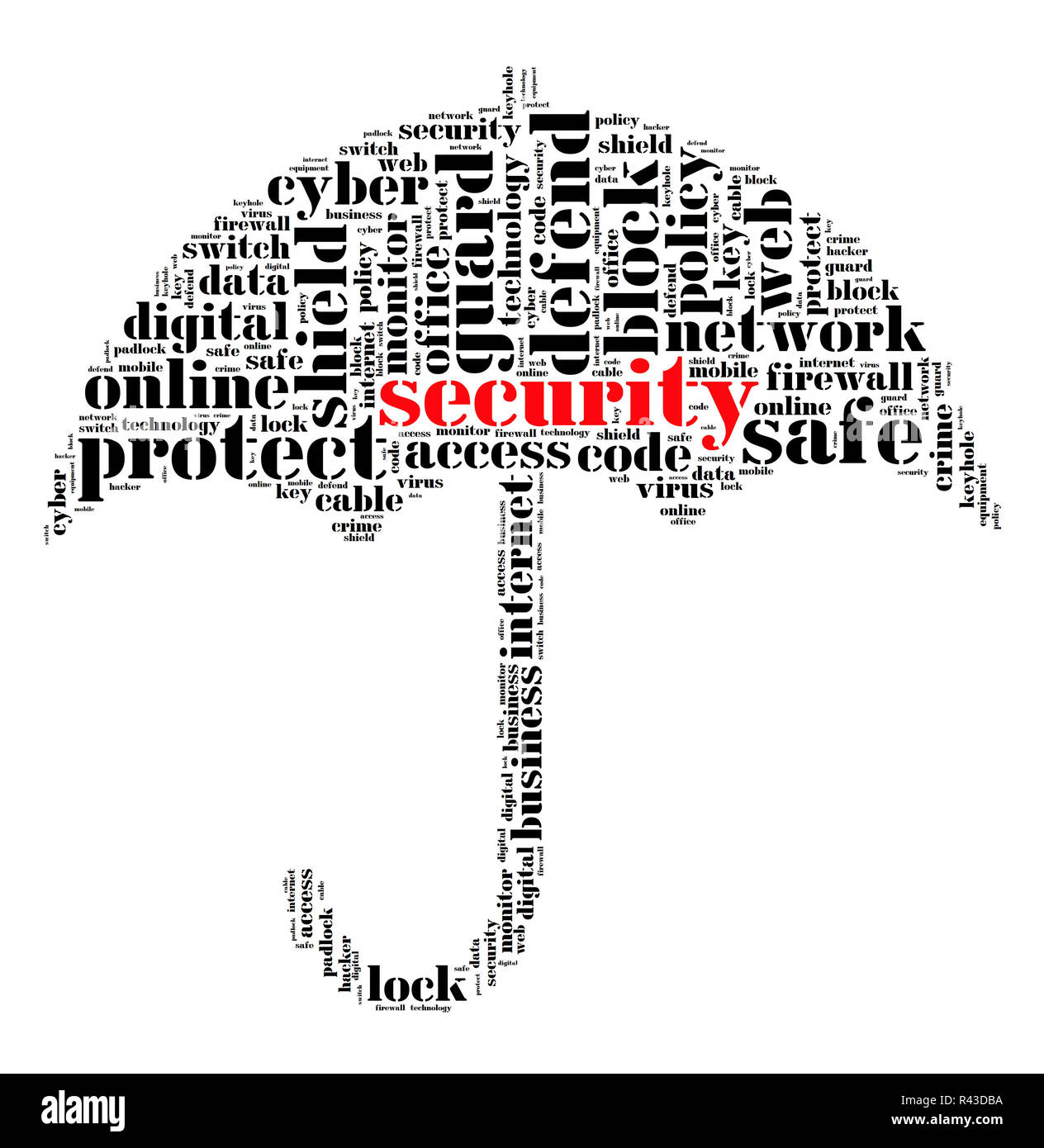 Security word cloud illustration concept Stock Photo - Alamy