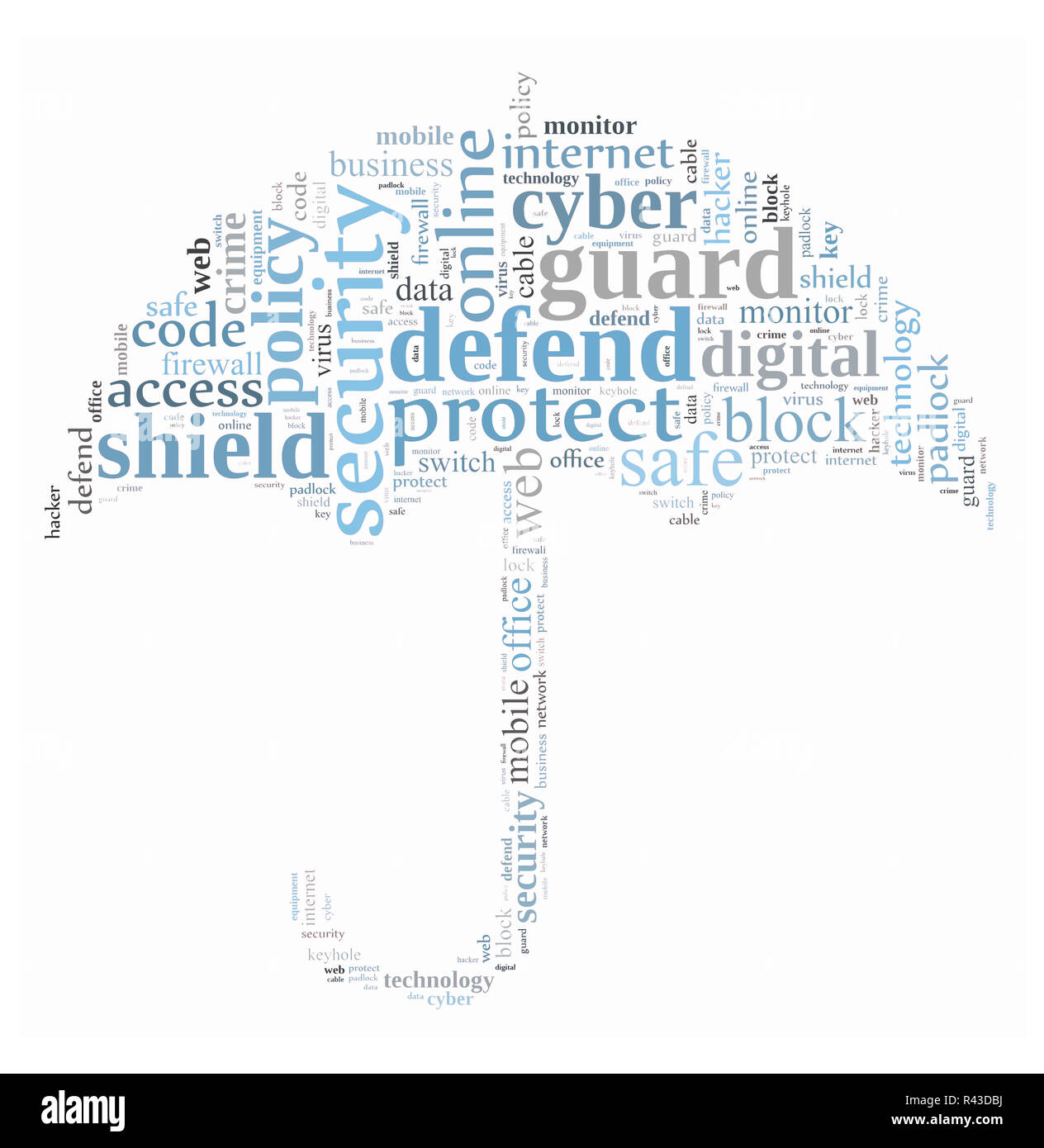 Security word cloud illustration concept Stock Photo - Alamy