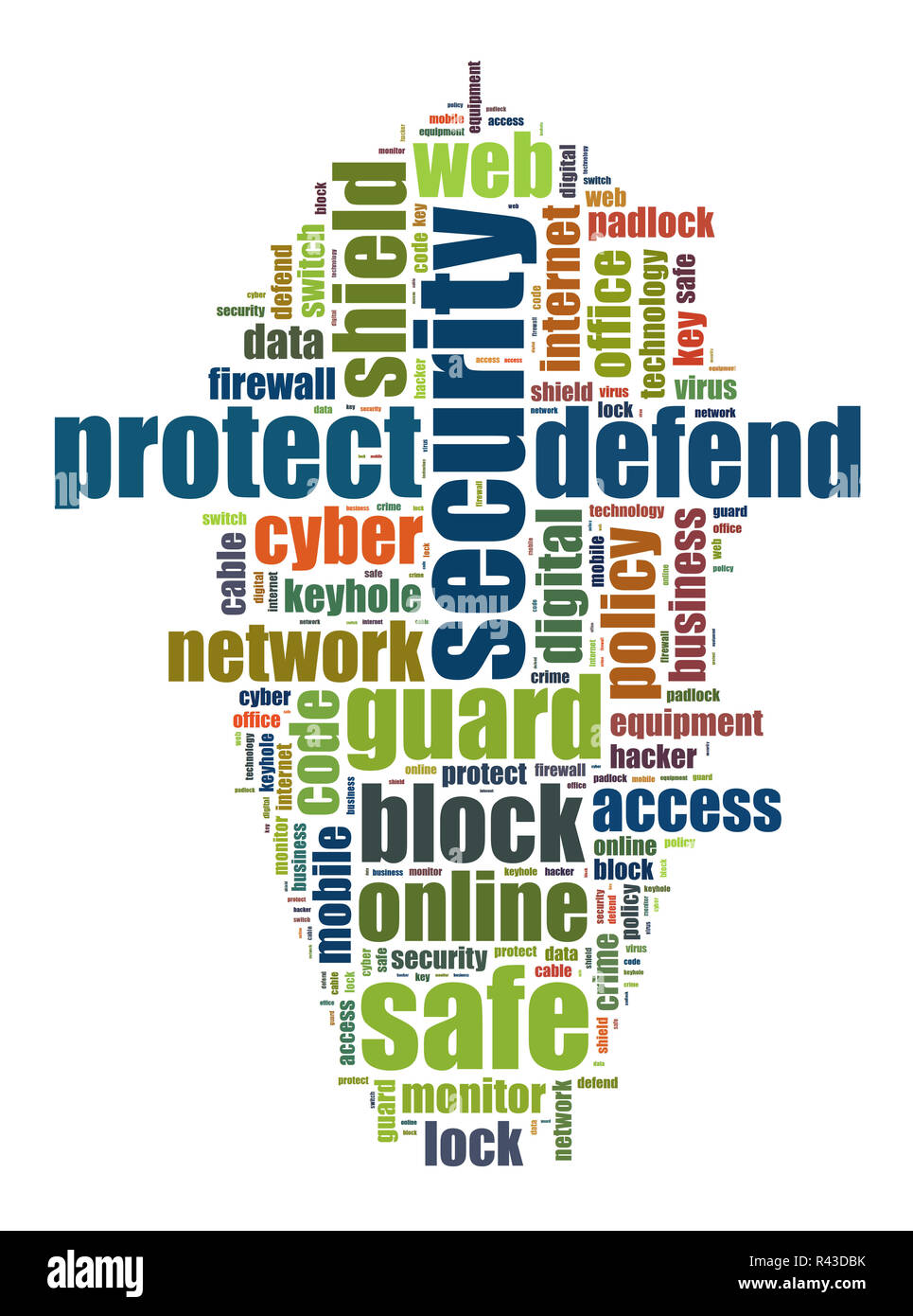 Security word cloud illustration concept Stock Photo - Alamy