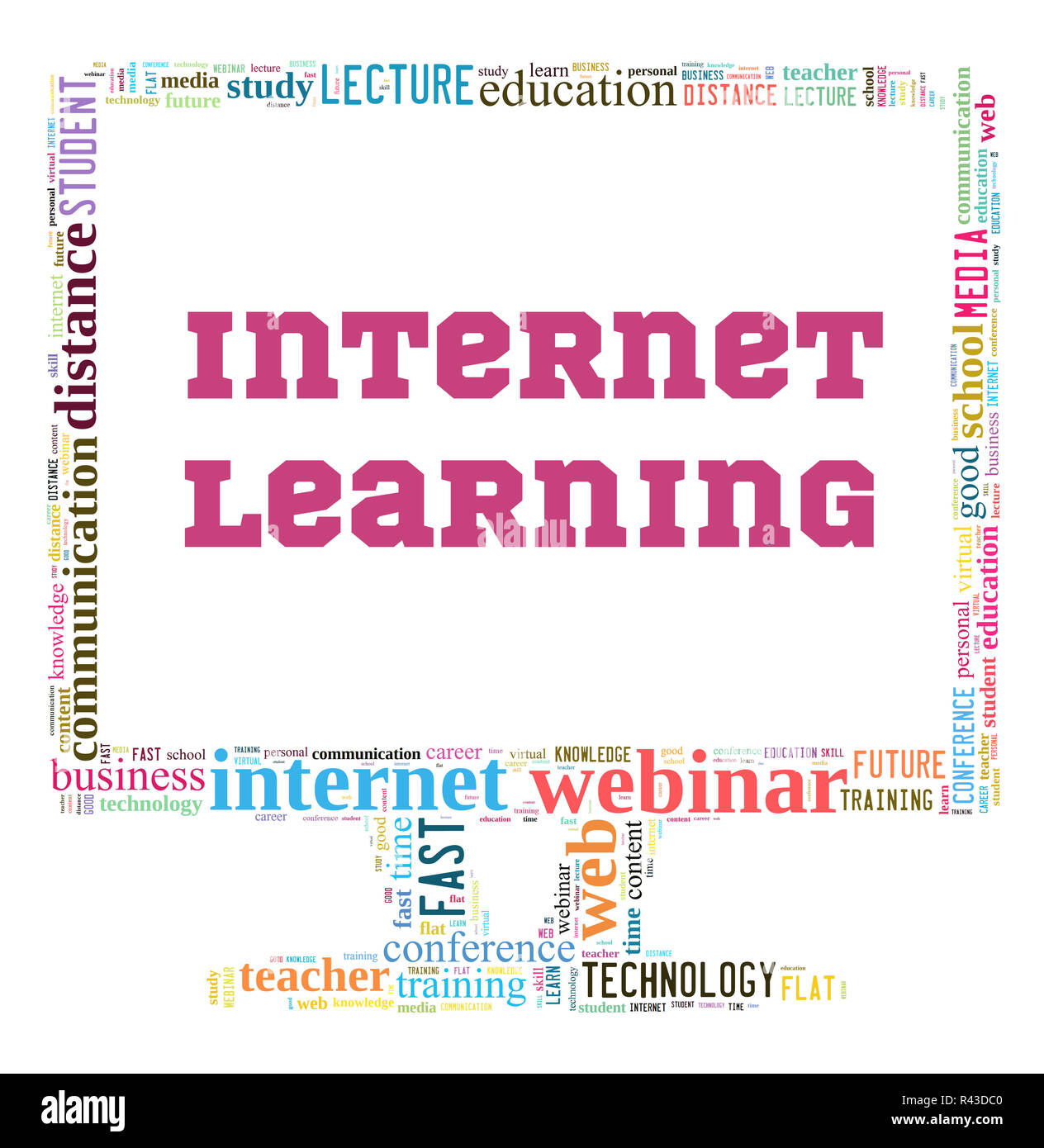 Internet learning illustration concept Stock Photo - Alamy