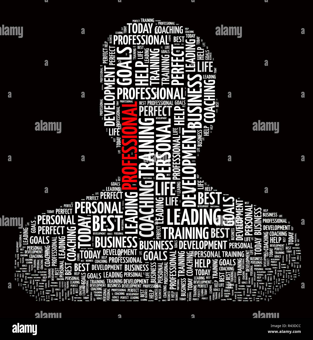 Professional word cloud concept Stock Photo - Alamy