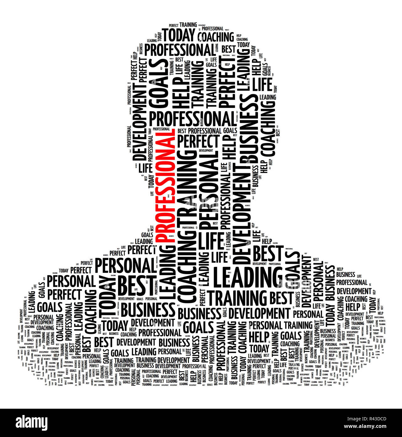 Professional word cloud concept Stock Photo - Alamy