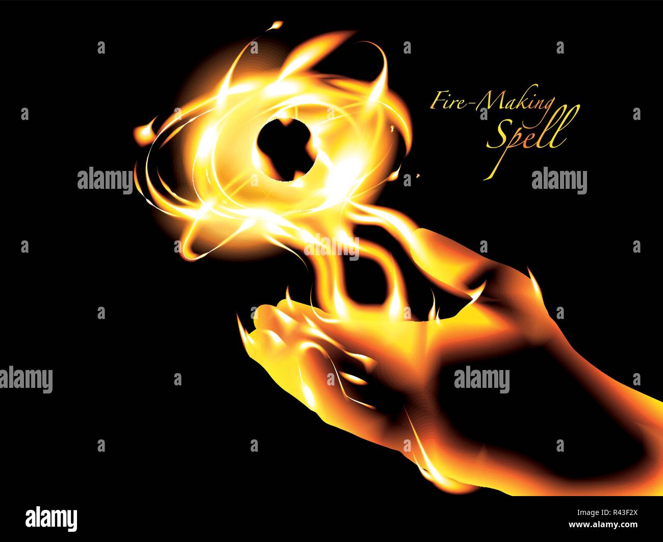 Abstract Flaming Spell in Vector Stock Vector Image & Art - Alamy