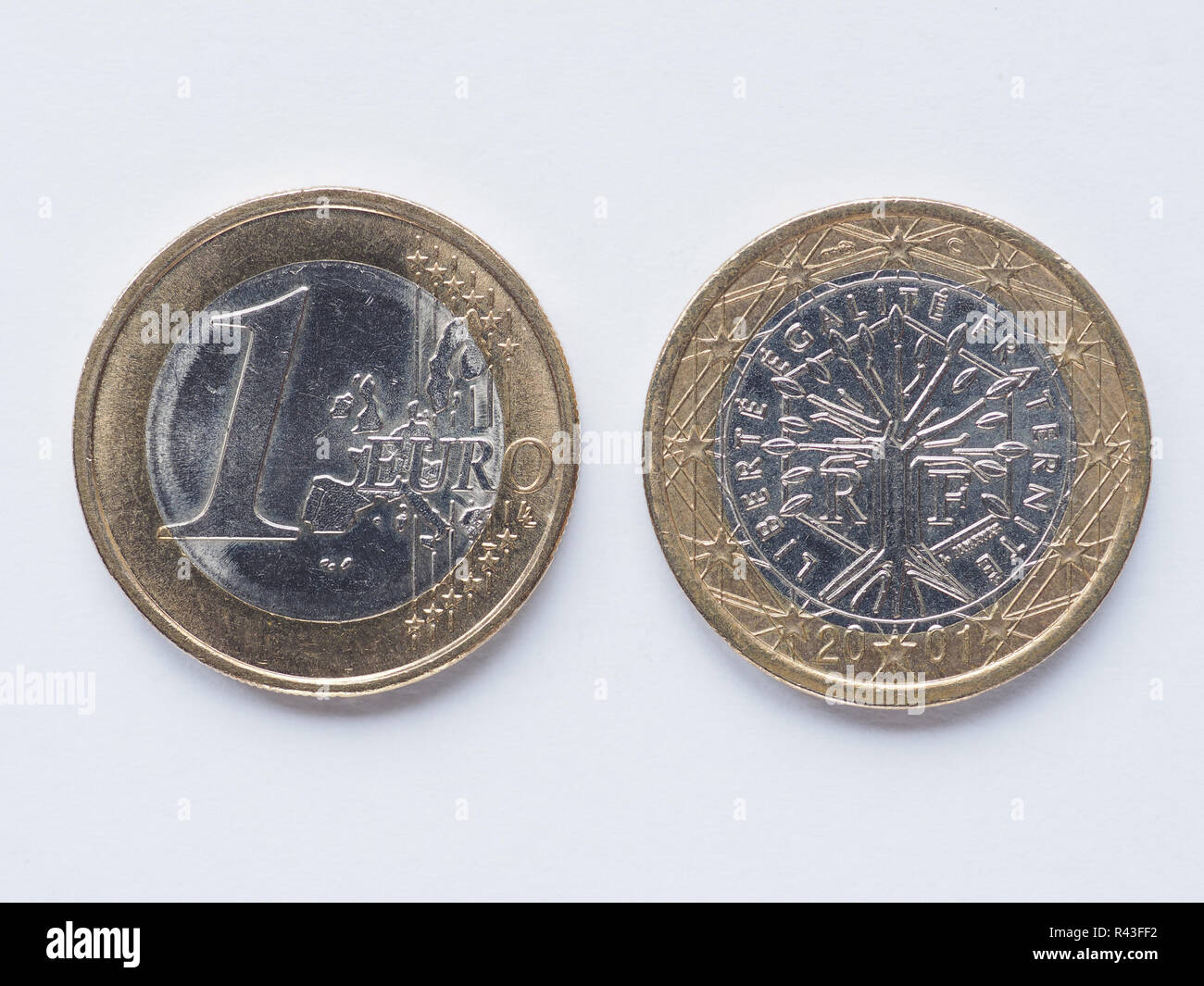 french 1 euro coin Stock Photo - Alamy