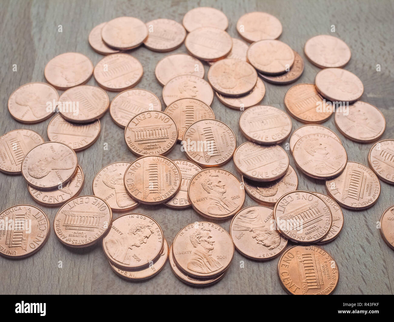 USA 1 cent coin Stock Photo - Alamy