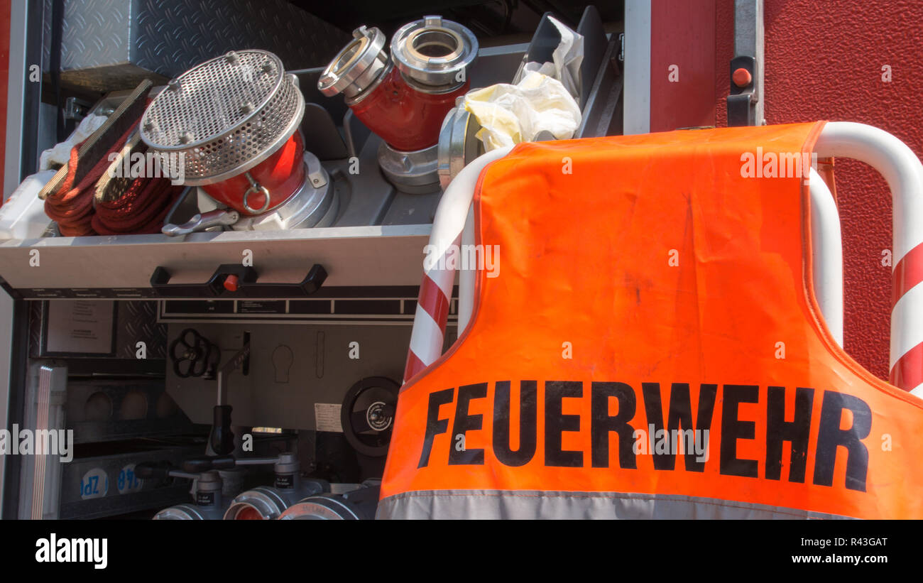 firemen safety vest Stock Photo - Alamy