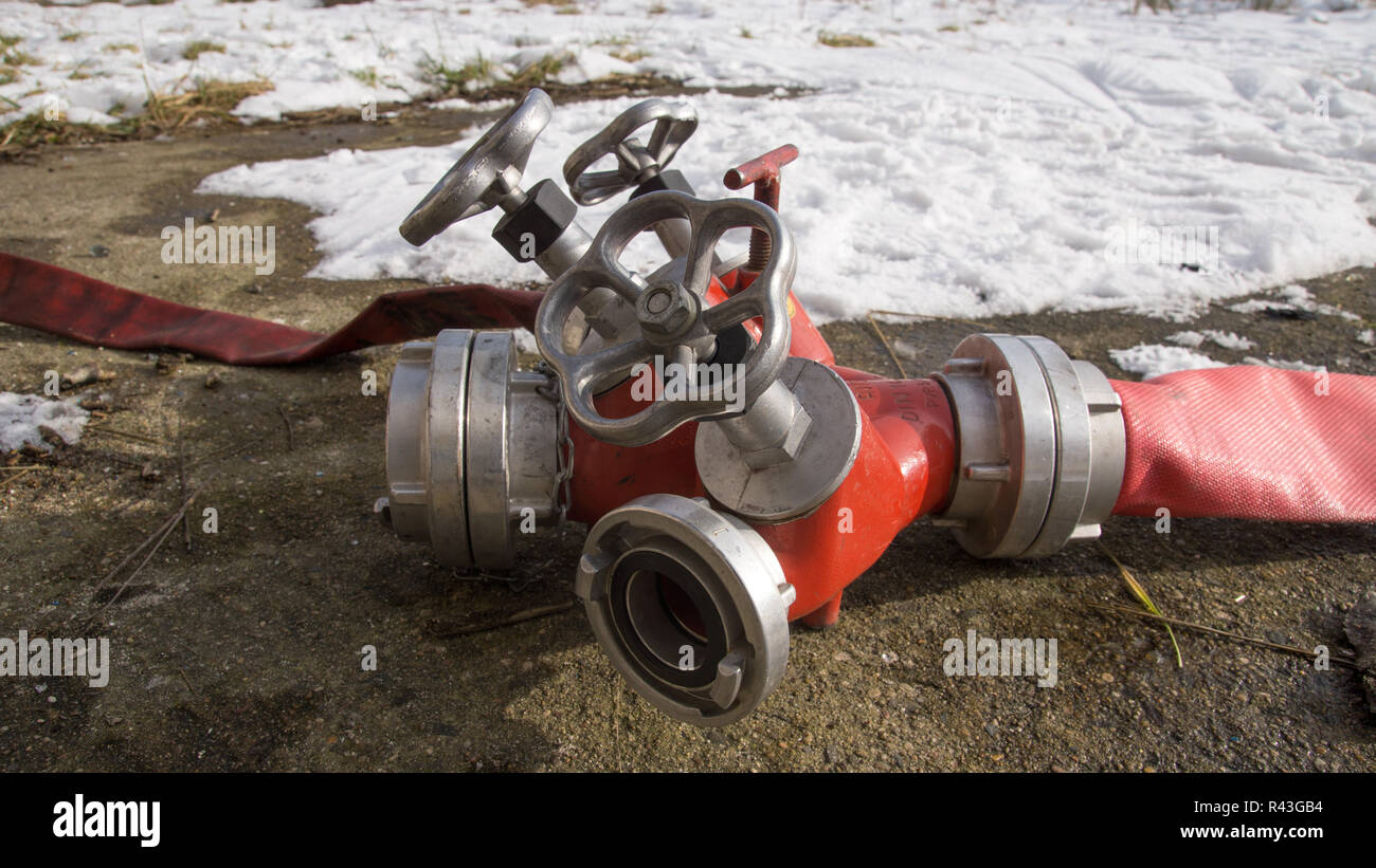 water distribution fire department Stock Photo - Alamy
