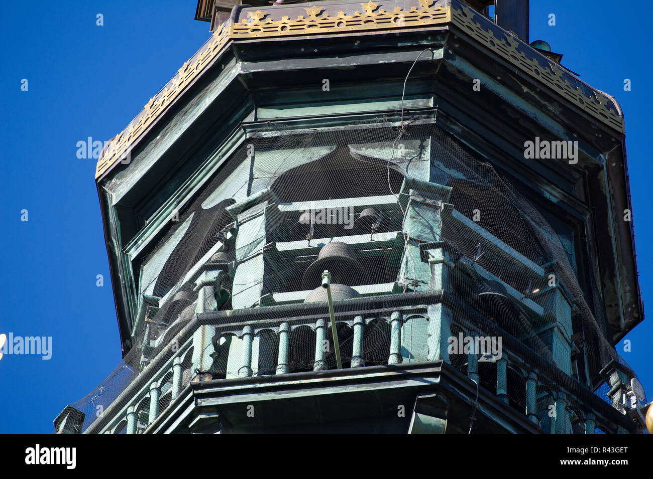 Carillon in brick gothic Ratusz Glownego Miasta (Gdansk Main Town Hall ...