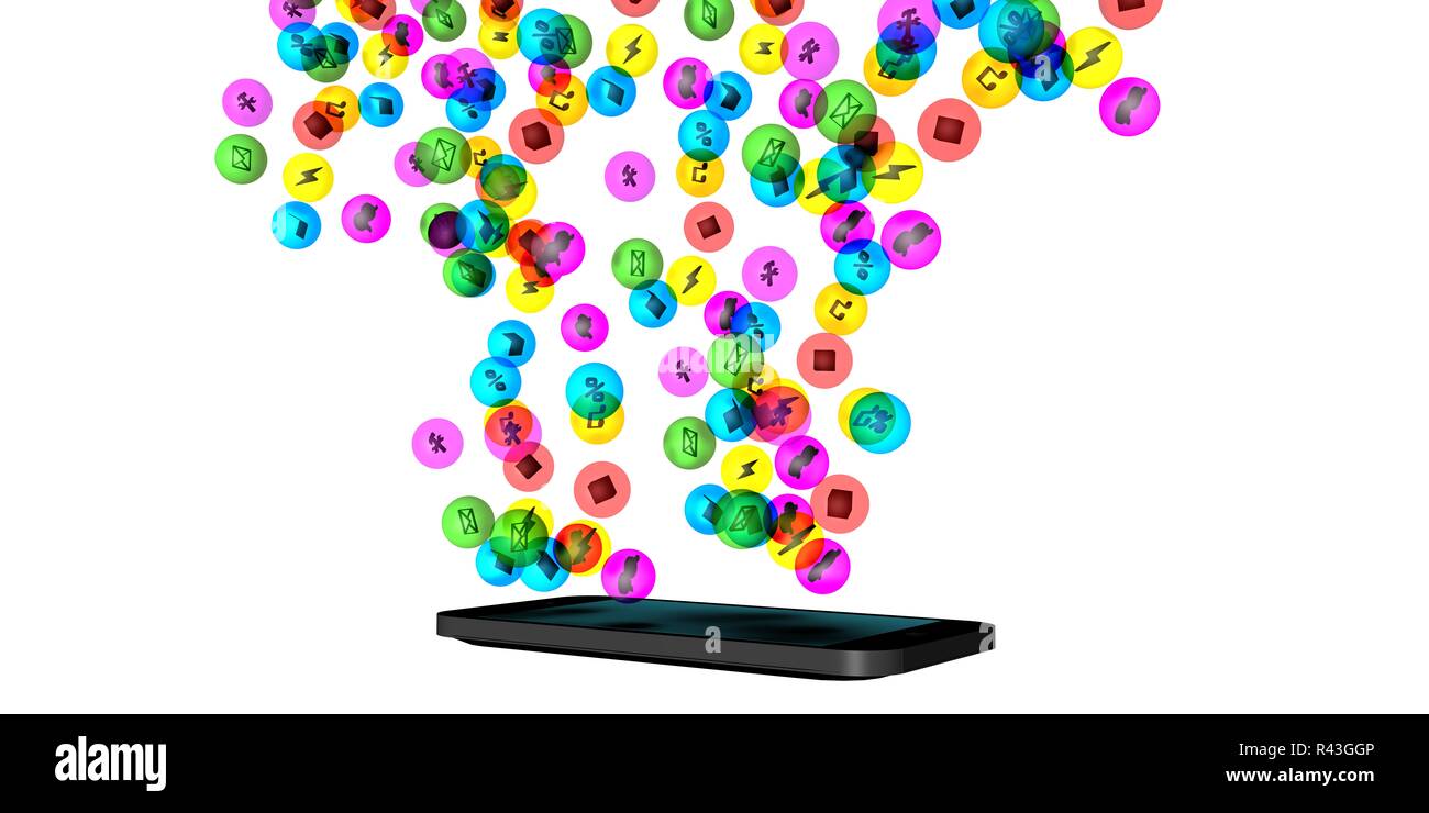 Smartphone Content Distribution Stock Photo - Alamy