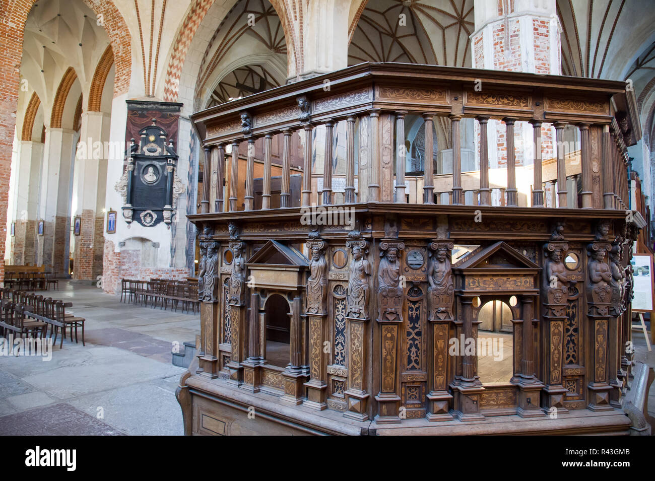 Masterpiece wooden octagonal Renaissance baptistery made in 1585 by ...