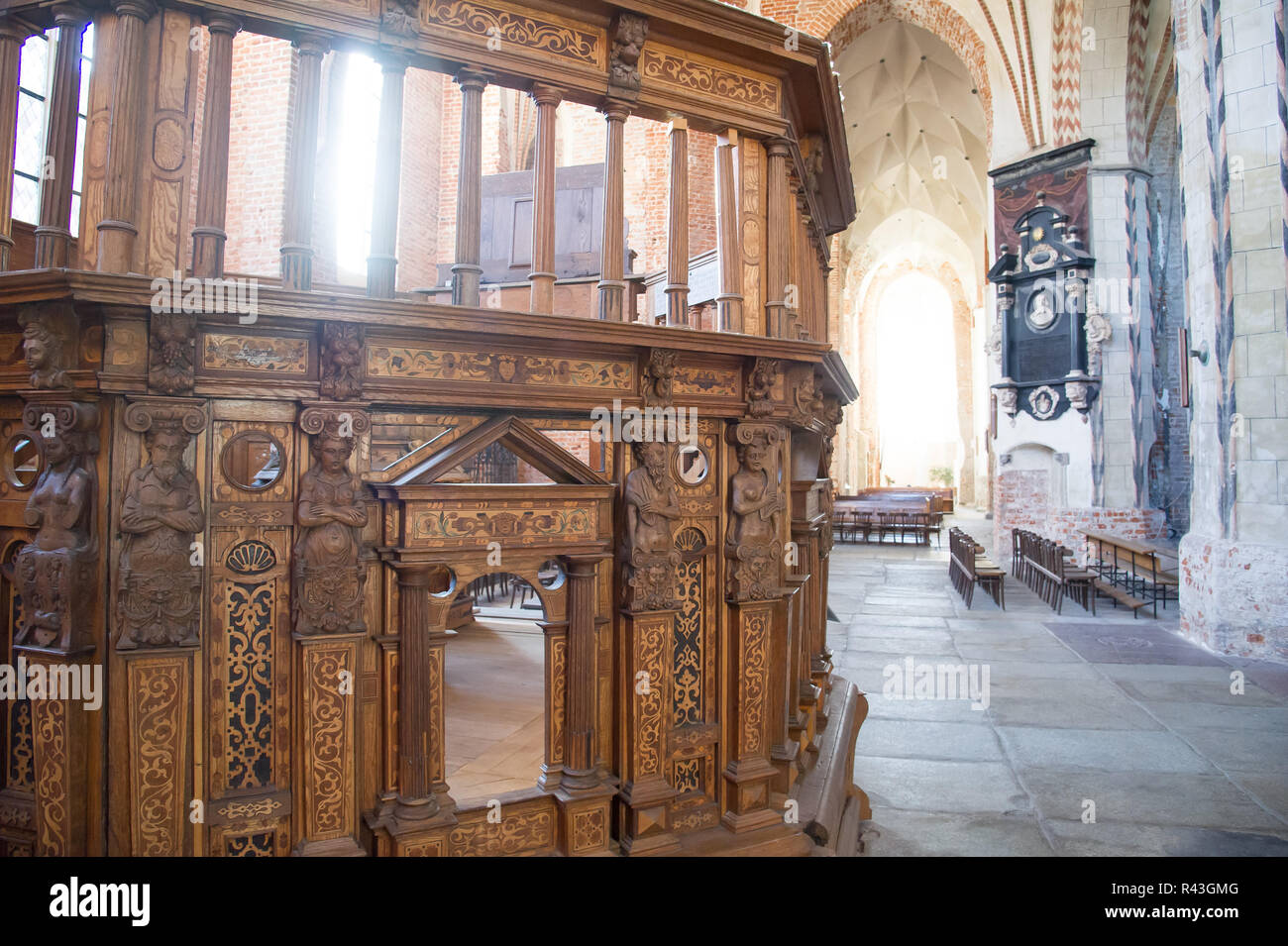 Masterpiece wooden octagonal Renaissance baptistery made in 1585 by ...