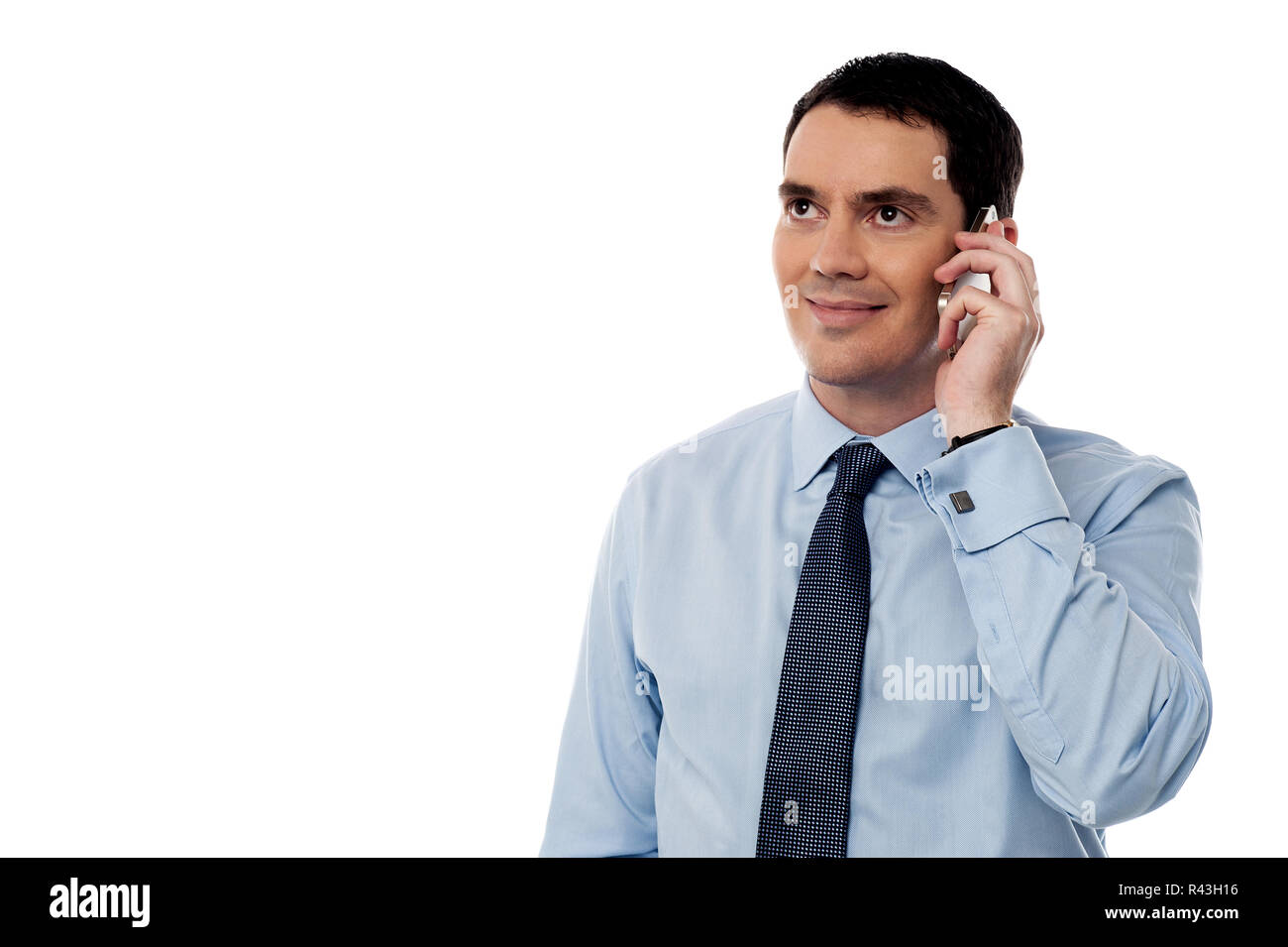 Smart manager busy on phone call Stock Photo - Alamy