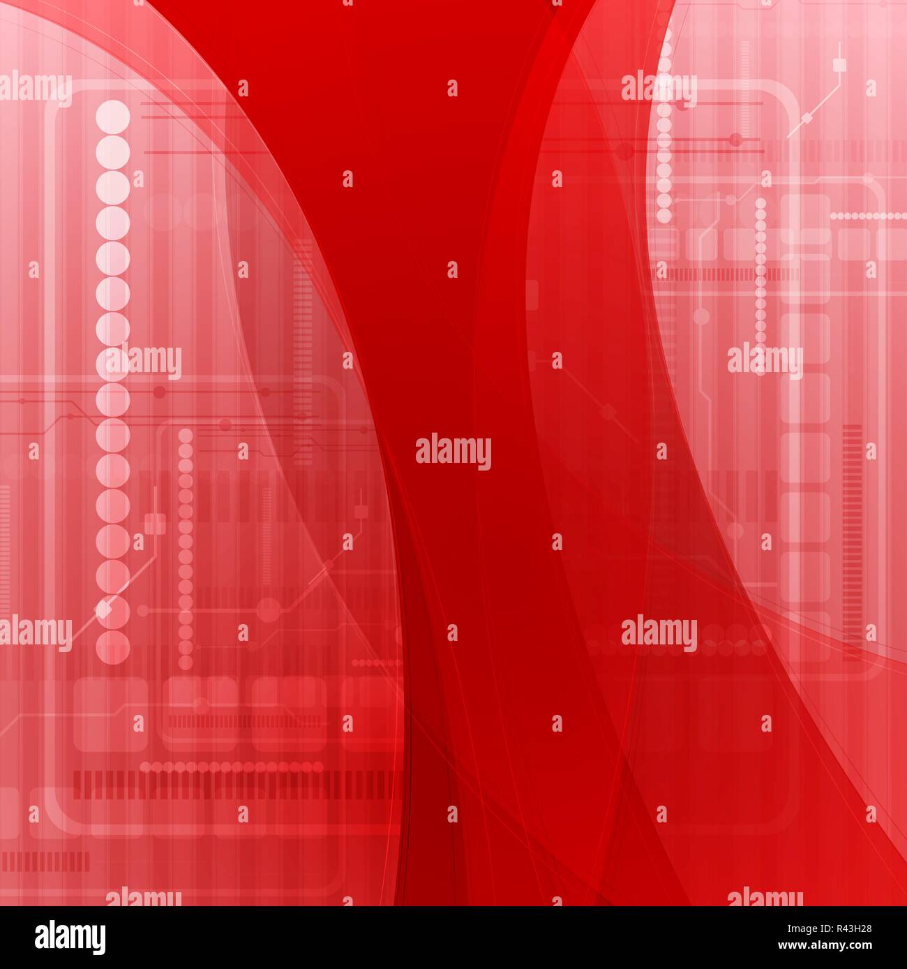 Abstract red wavy tech background Stock Photo - Alamy