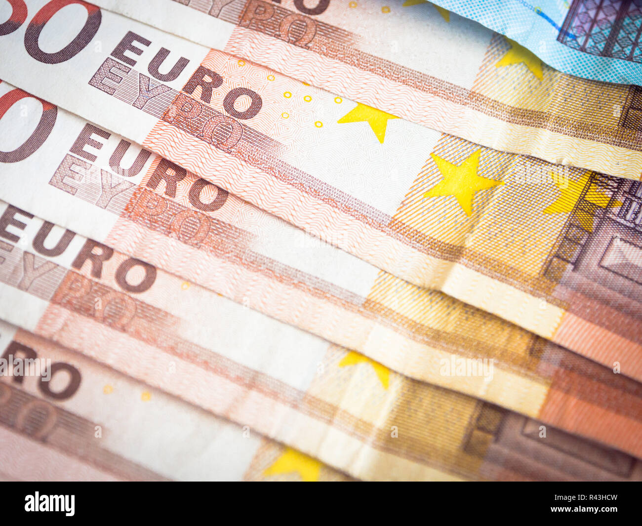 Euros with dark background Stock Photo - Alamy