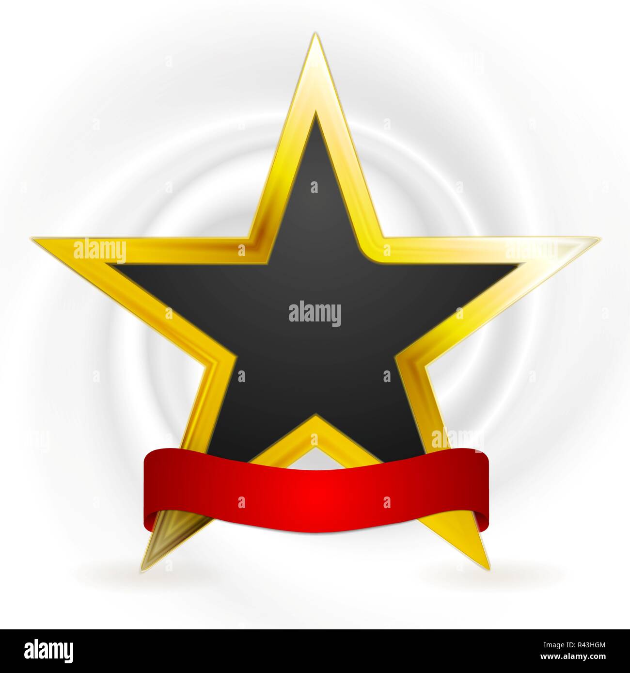 Gold star frame winner ribbon hi-res stock photography and images - Alamy