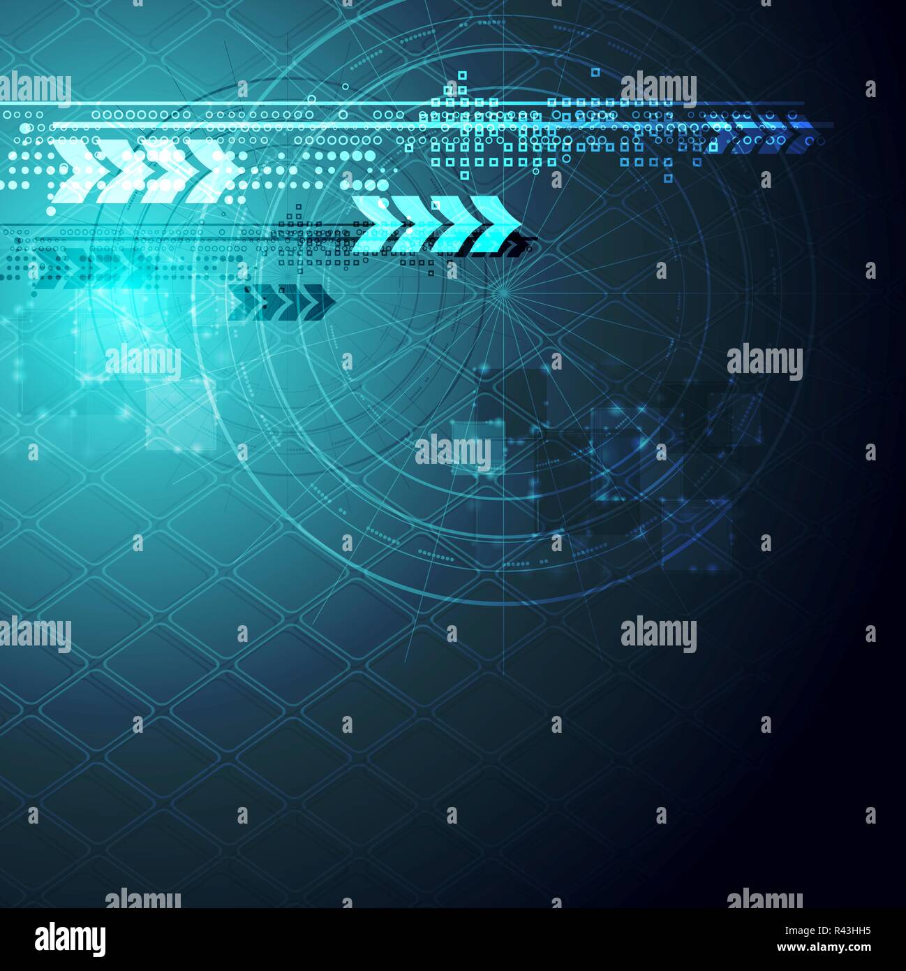 Abstract blue hi-tech background Stock Photo - Alamy