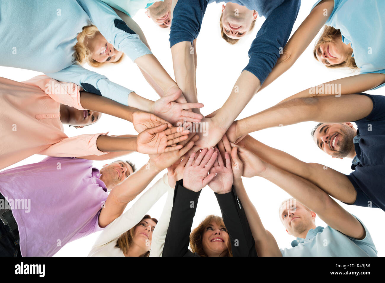 Team huddle hands hi-res stock photography and images - Alamy