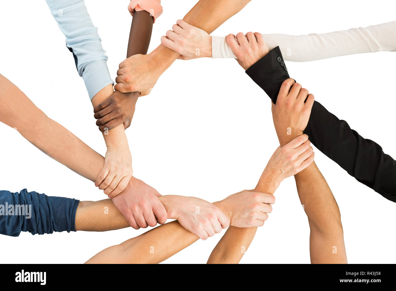 Creative Business People Holding Each Other's Hand Showing Unity Stock ...