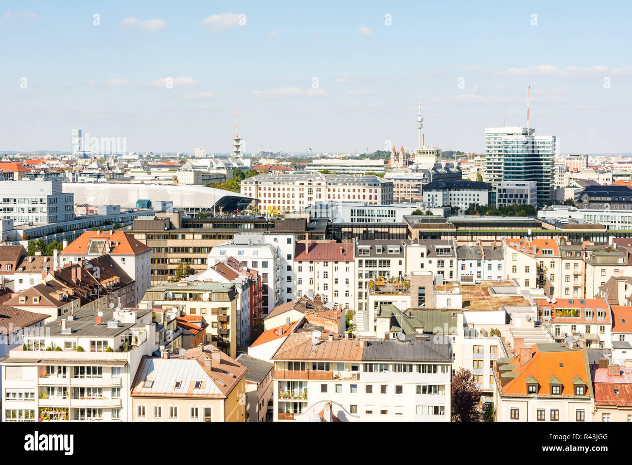 Aerial view over Munich Stock Photo - Alamy