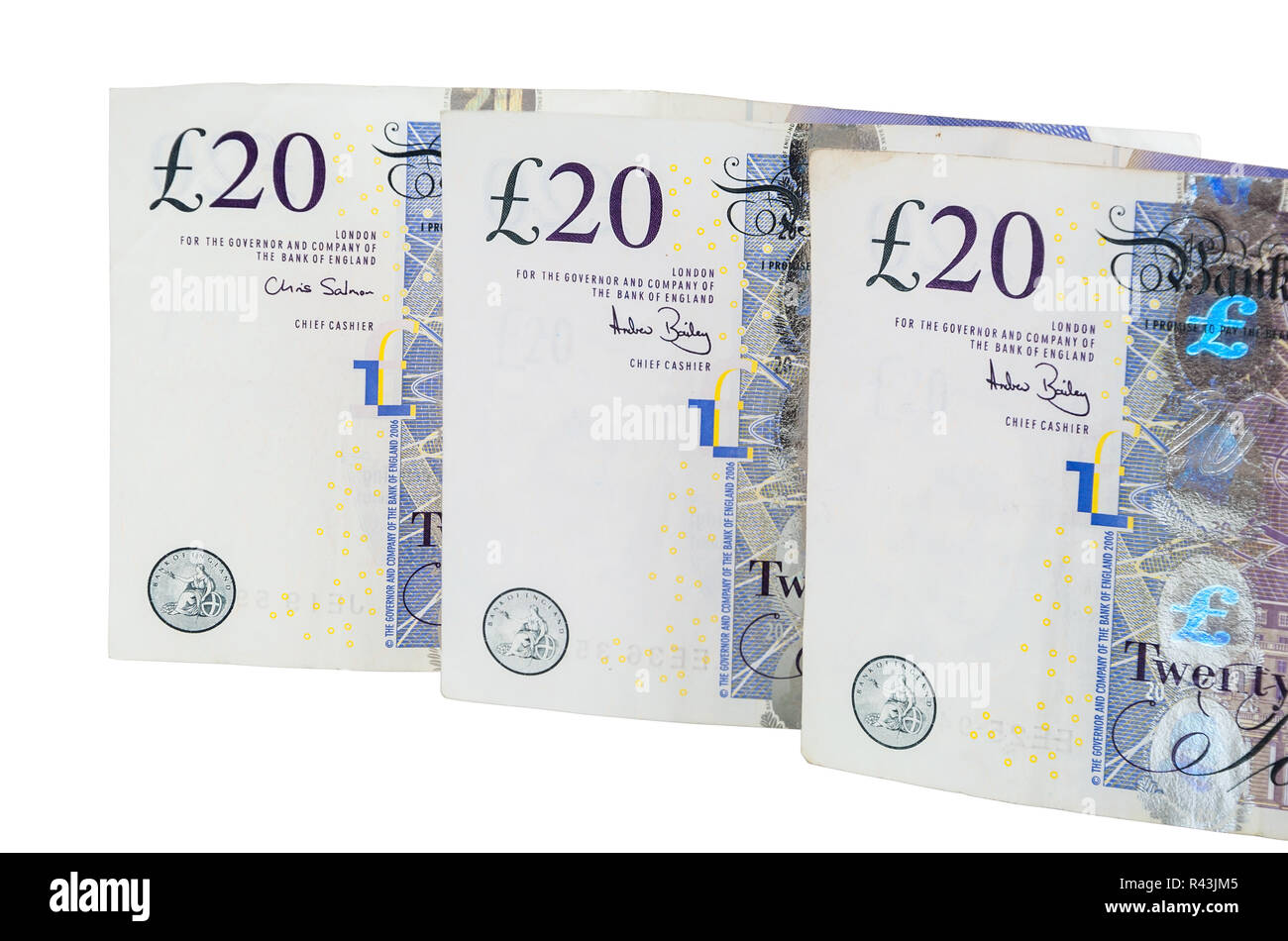 Twenty pound notes sheet hi-res stock photography and images - Alamy