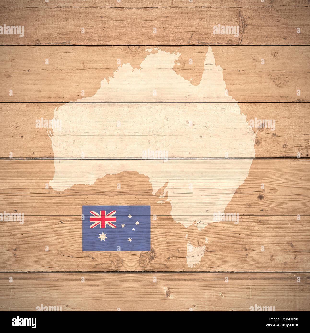 Map australia flag wooden hi-res stock photography and images - Alamy