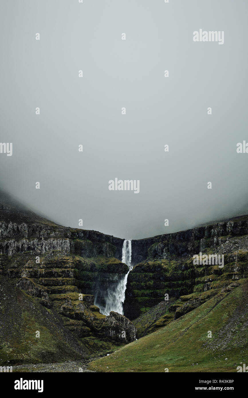 Minimal mountain waterfall landscape hi-res stock photography and ...