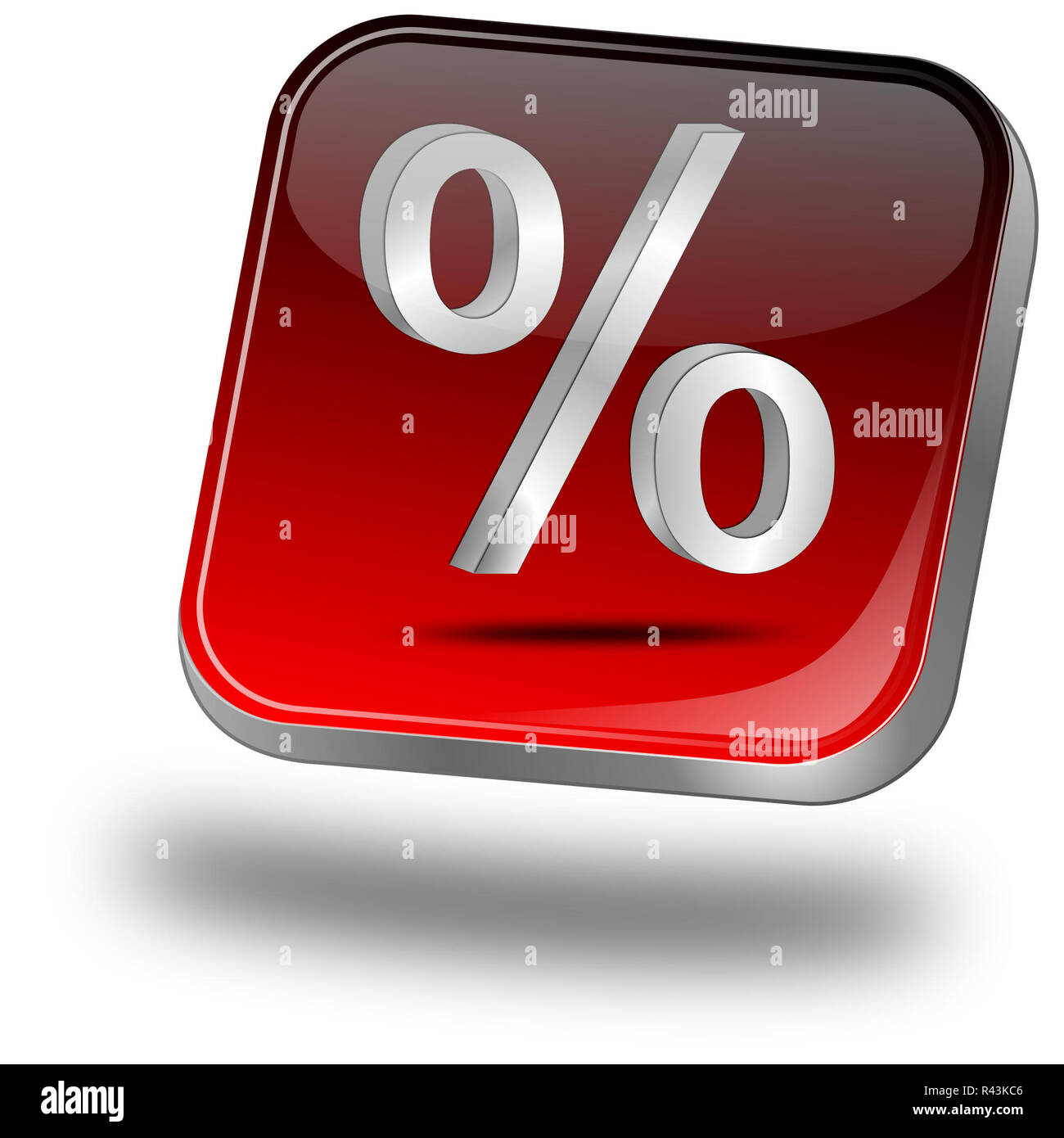 Discount button with percent symbol Stock Photo - Alamy
