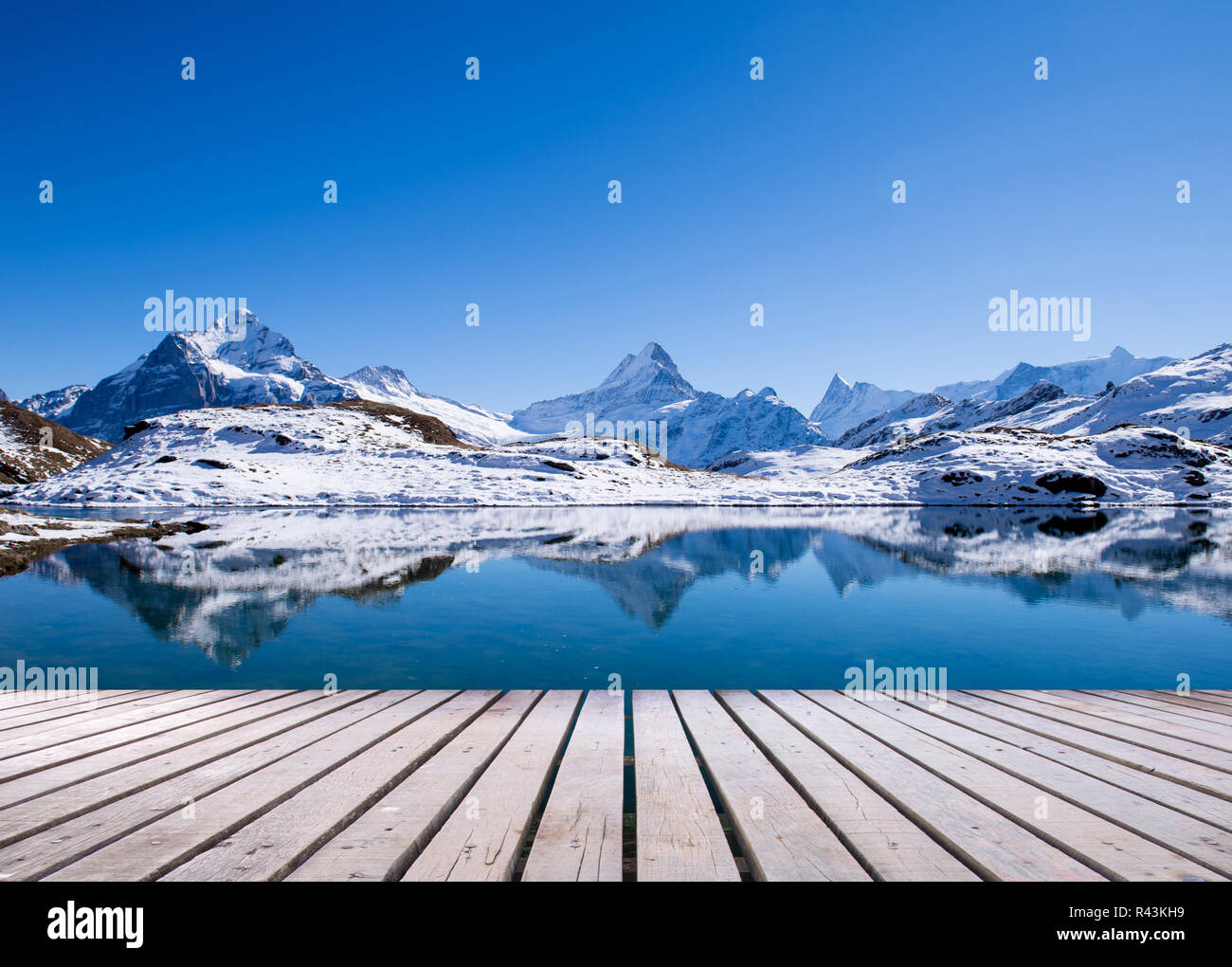 first mountain grindelwald switzerland Stock Photo - Alamy