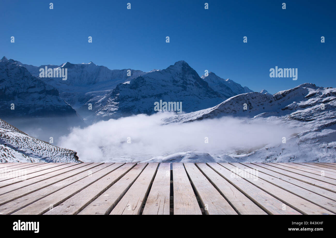 first mountain grindelwald switzerland Stock Photo - Alamy