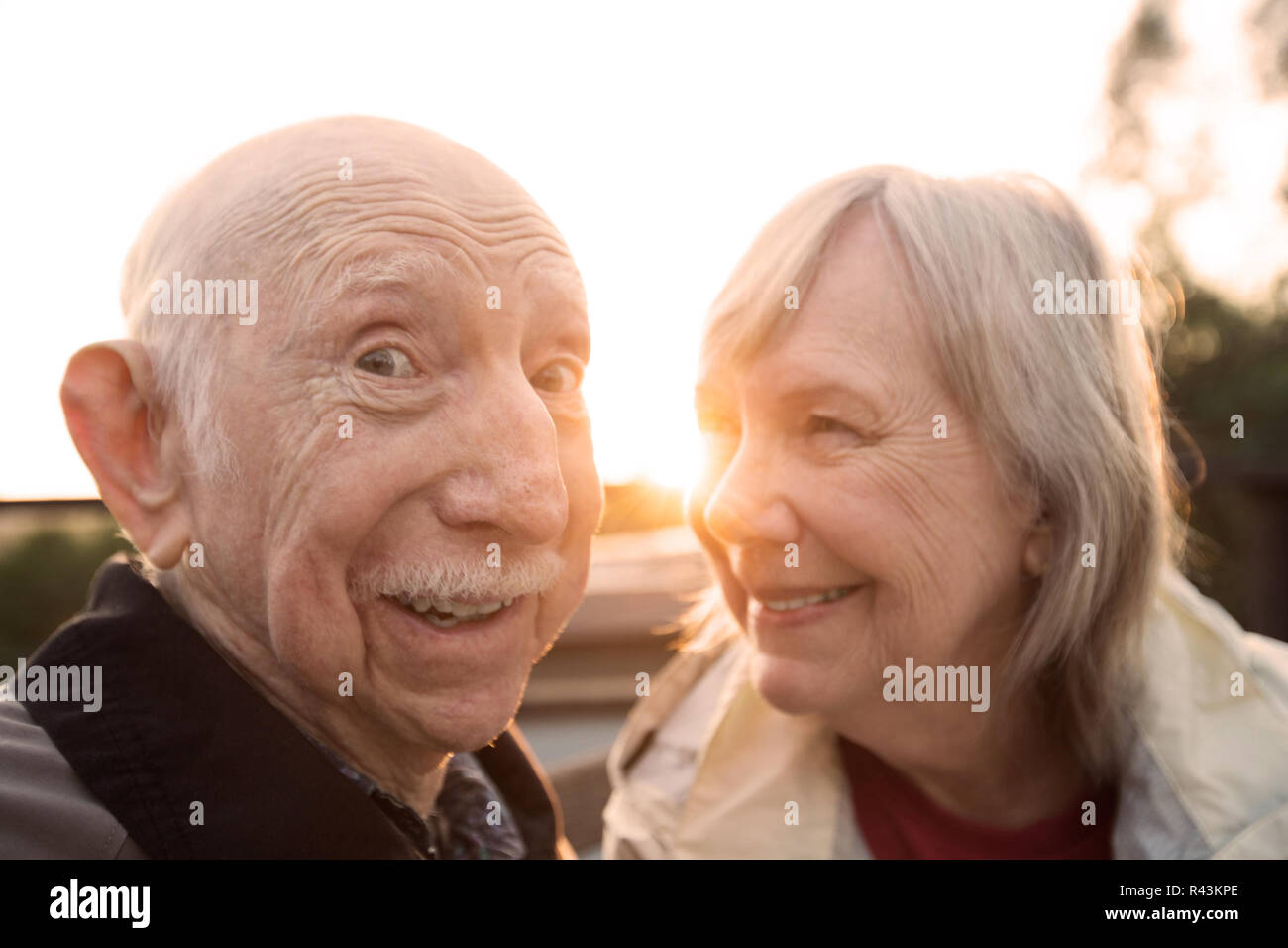 Senior Couple Joking Together Stock Photo - Alamy