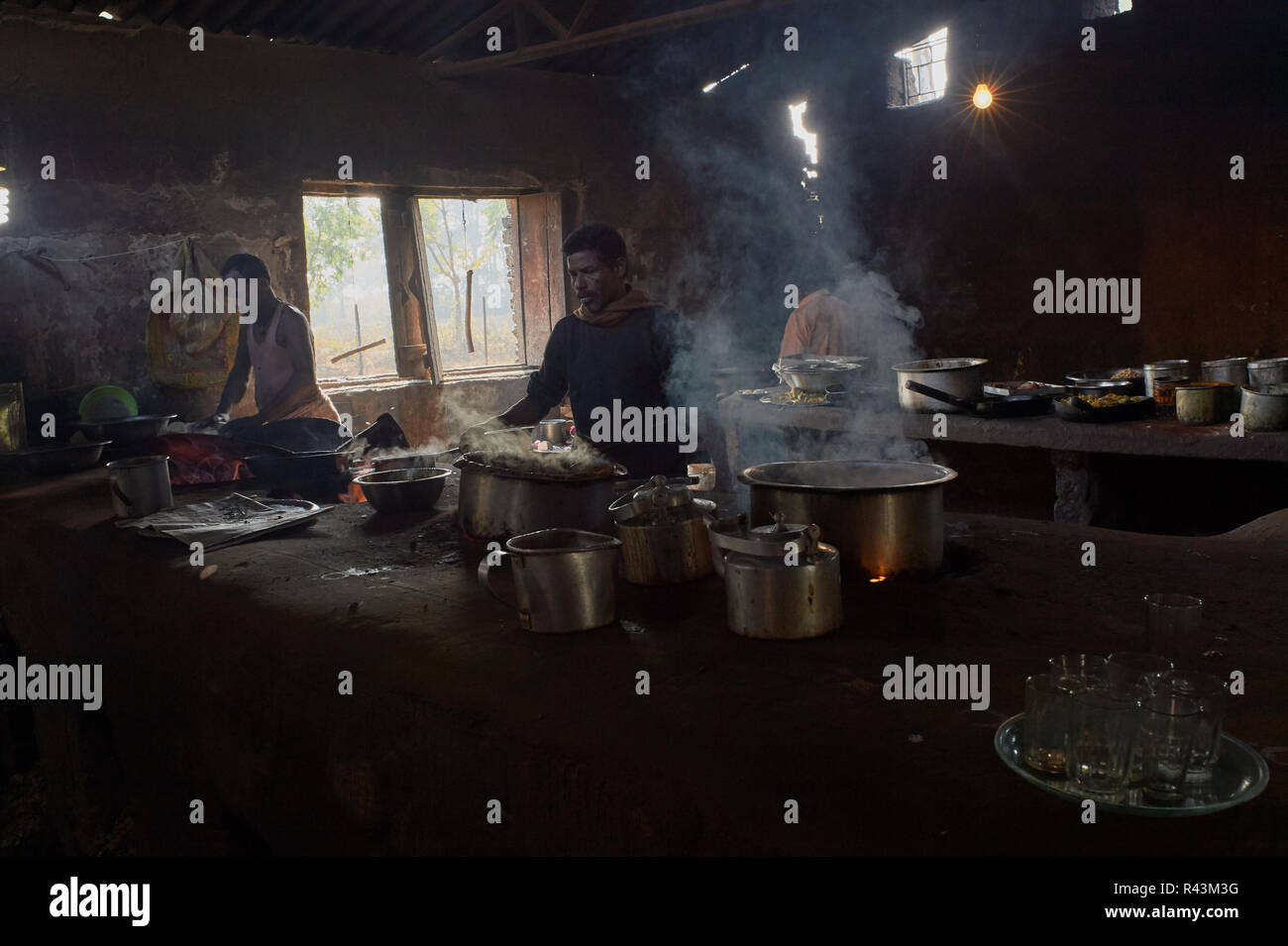28-Dec-2014-Kitchen of Traditional Indian roadside Food joint(Dhaba) 70 ...