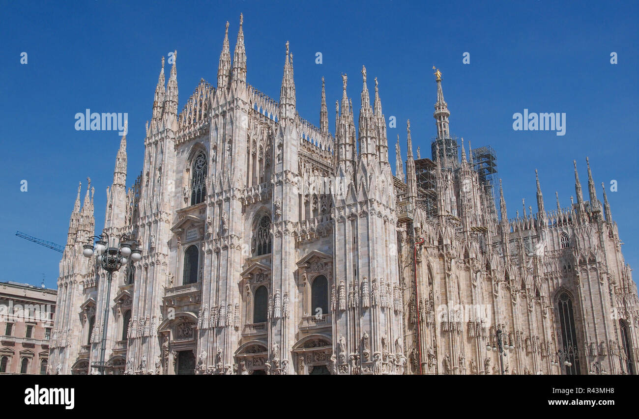 Duomo meaning Cathedral in Milan Stock Photo - Alamy