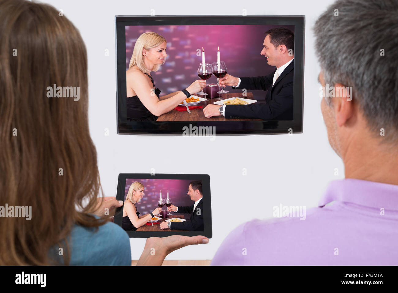 Live streaming screen interface hi-res stock photography and images - Alamy