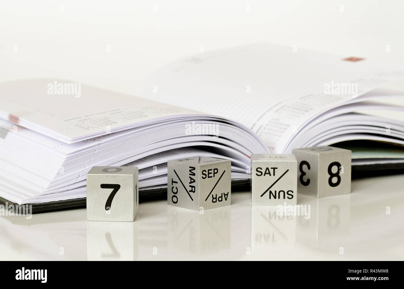 Calendar and a diary Stock Photo - Alamy