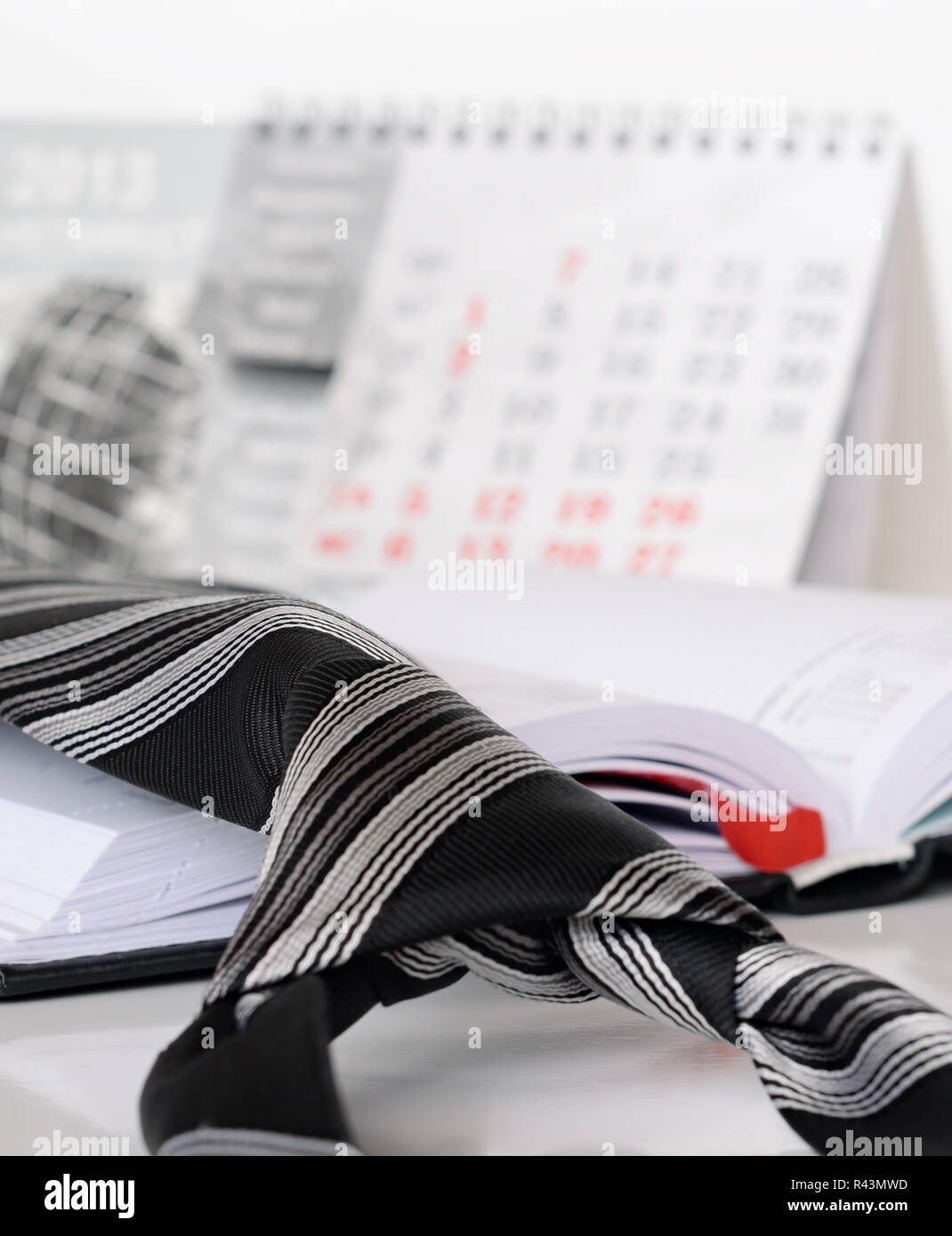 Tie on a diary Stock Photo - Alamy