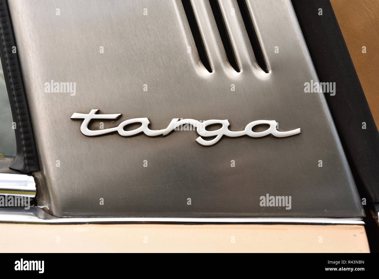 Porsche Targa name plate Stock Photo - Alamy