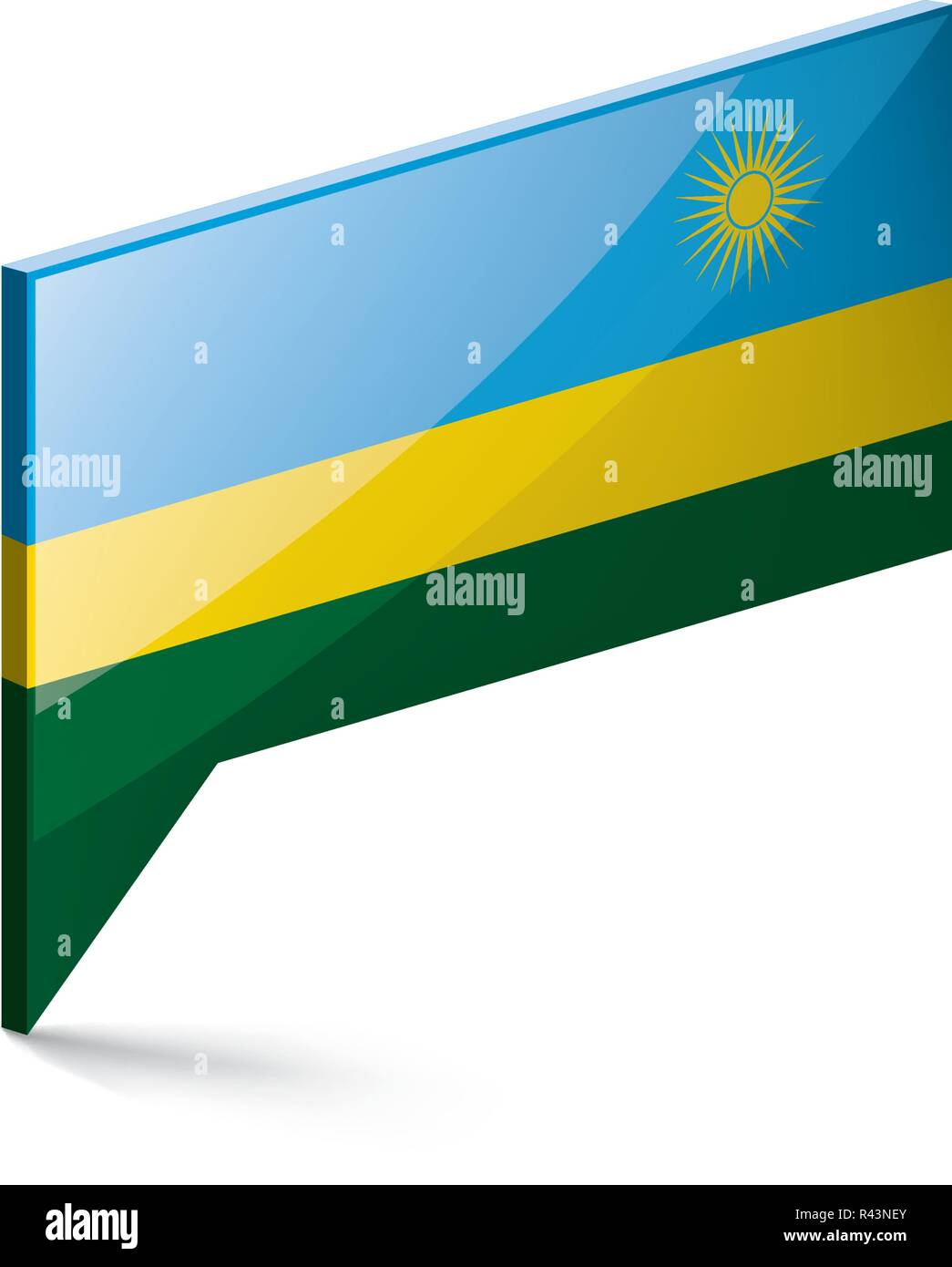 Rwanda flag, vector illustration on a white background Stock Vector ...