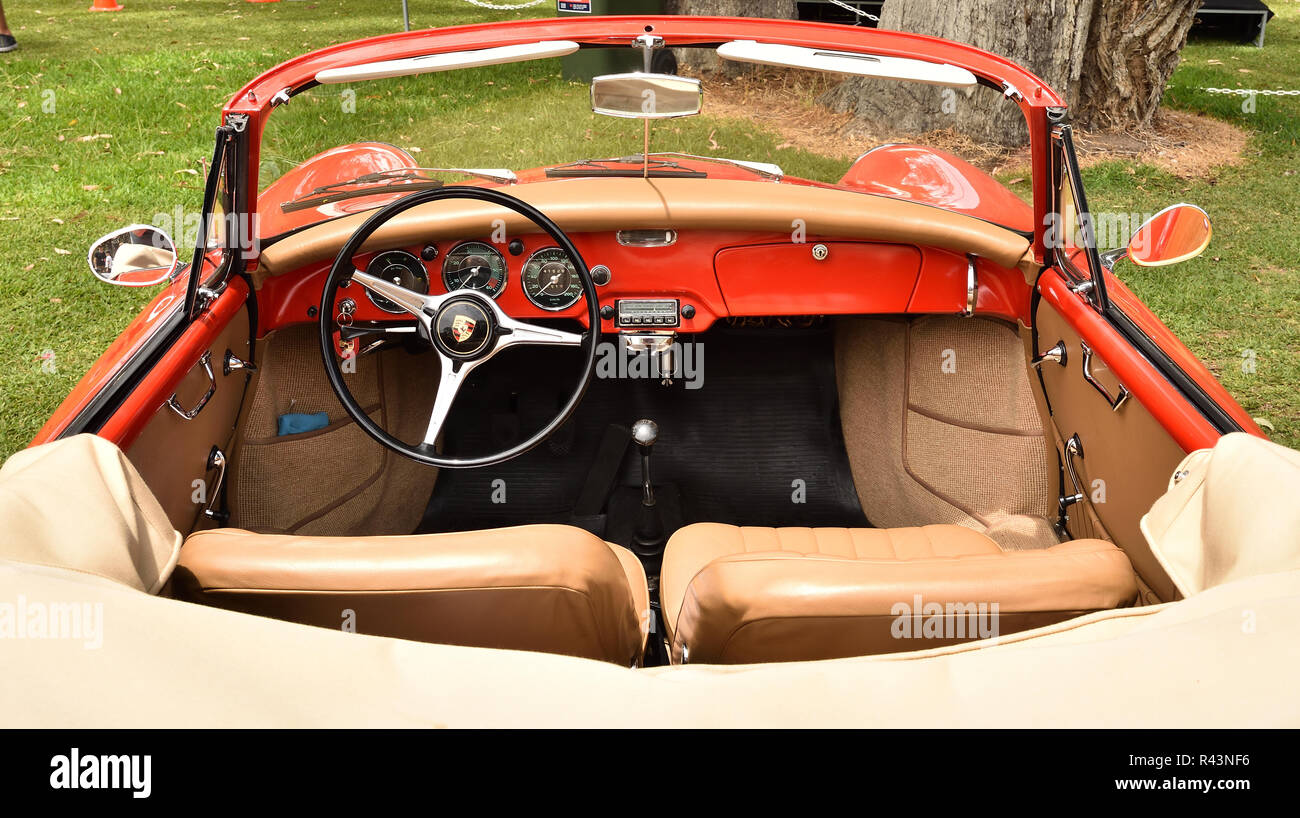 Porsche 356 Super 90 convertible interior Stock Photo - Alamy
